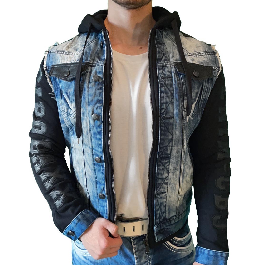 Cipo & Baxx IOWA Men's Jeans Jacket Vest Denim Hoodie CJ154 – persvision